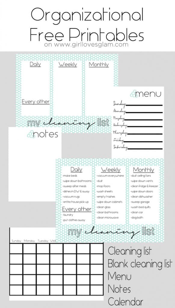 Organization Board Family Command Center - Girl Loves Glam