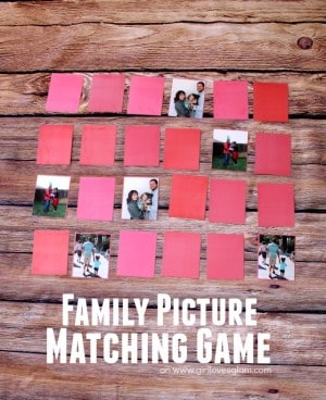 Family Picture Matching Game - Girl Loves Glam