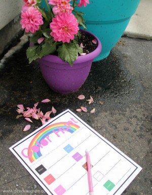 Color Hunt Outdoor Preschool Game Printable - Girl Loves Glam