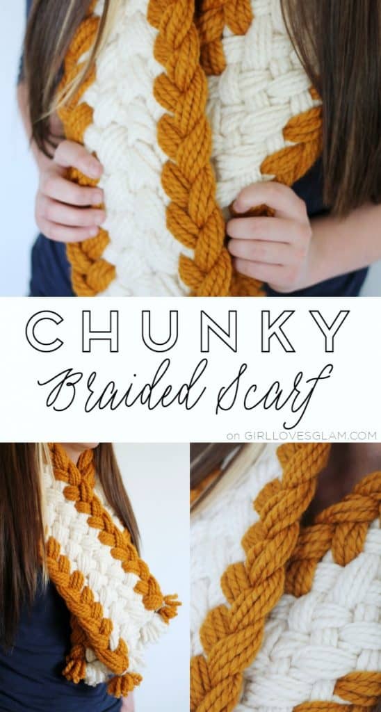Easy Chunky Braided Scarf Tutorial - Girl Loves Glam