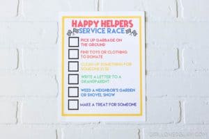Simple Printable Service Project for Kids - Girl Loves Glam
