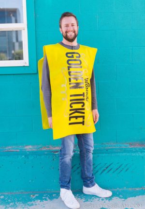 Willy Wonka Golden Ticket Costume - Girl Loves Glam
