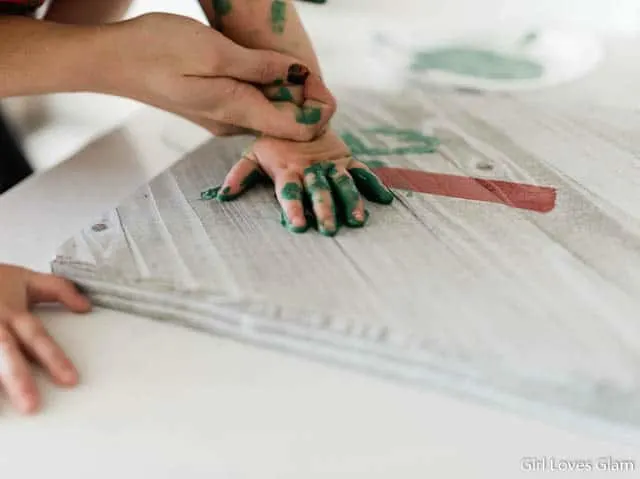 Christmas Kid Craft Handprint Candle - Girl Loves Glam